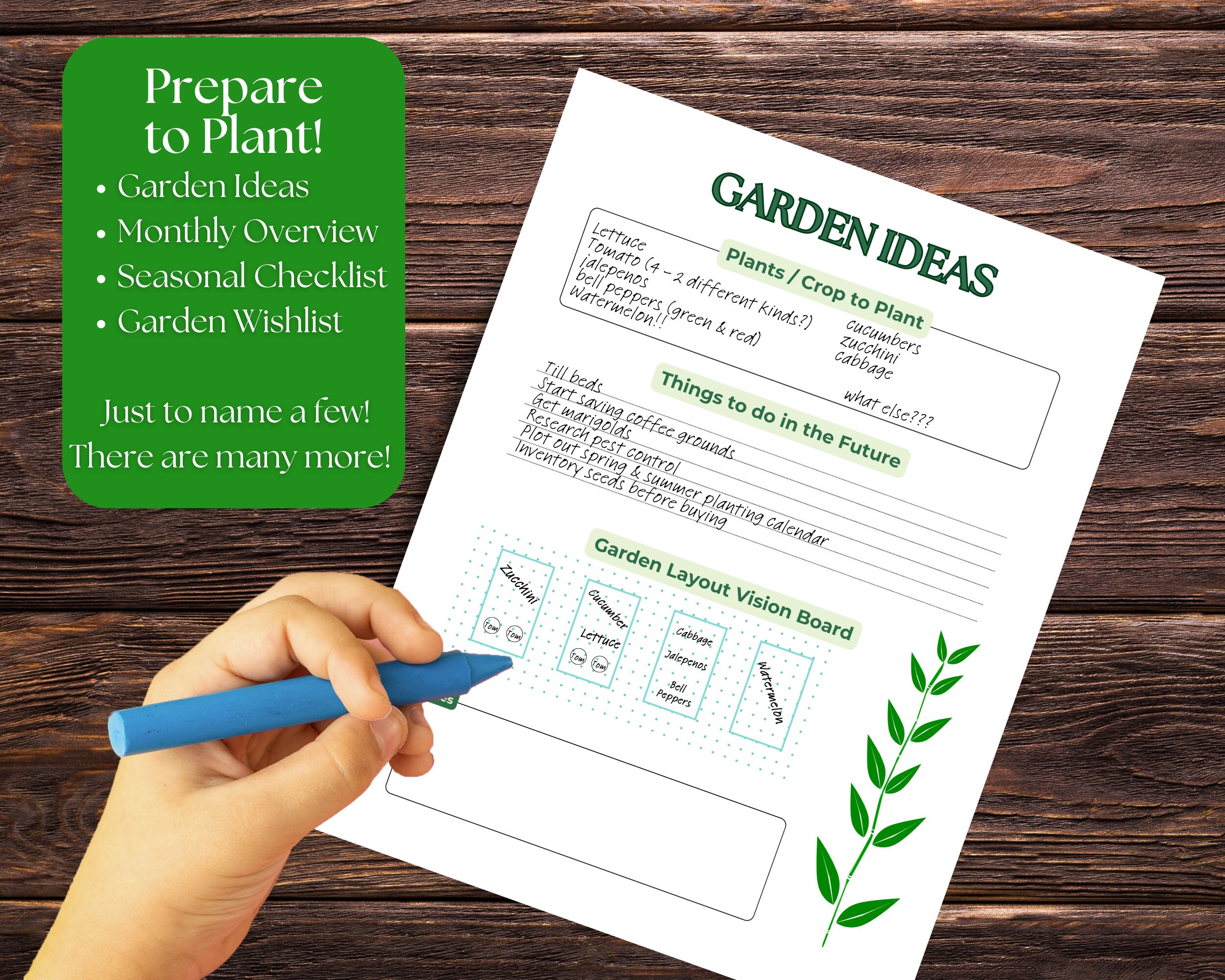 Printable Gardening Planner and Journal, Plant Tracker, Plant Care ...