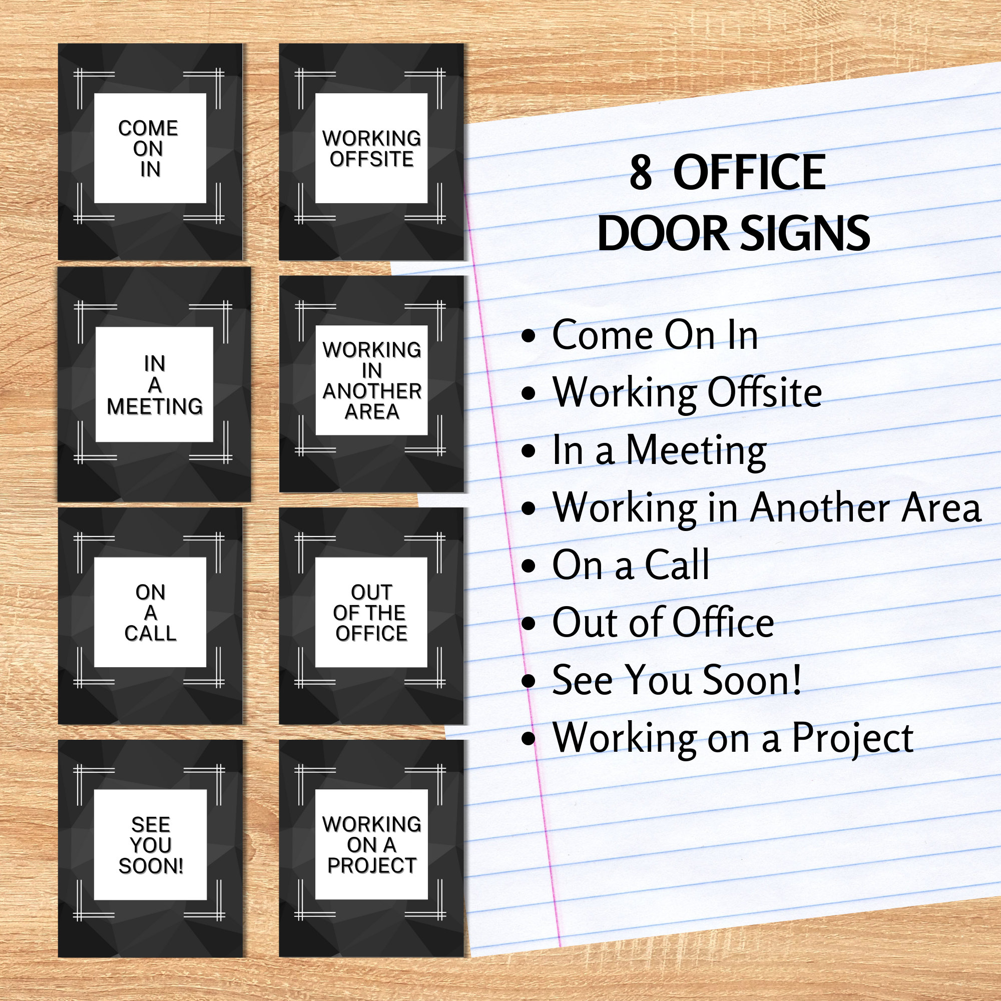 Office Signs for Door, Out of Office, on a Call, Printable, Office ...