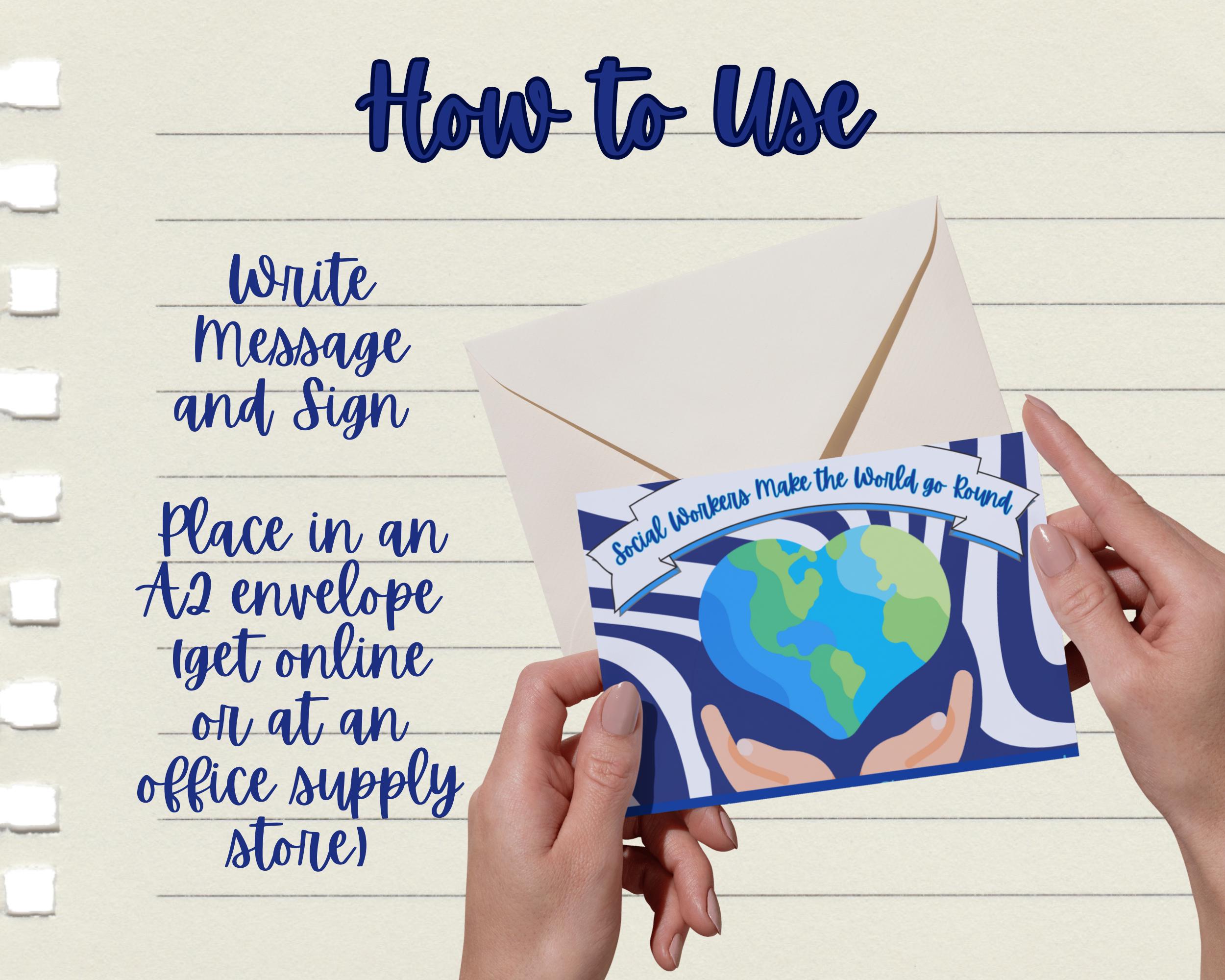 Social Worker's Month Card, Card Printable, Instant Download, School ...