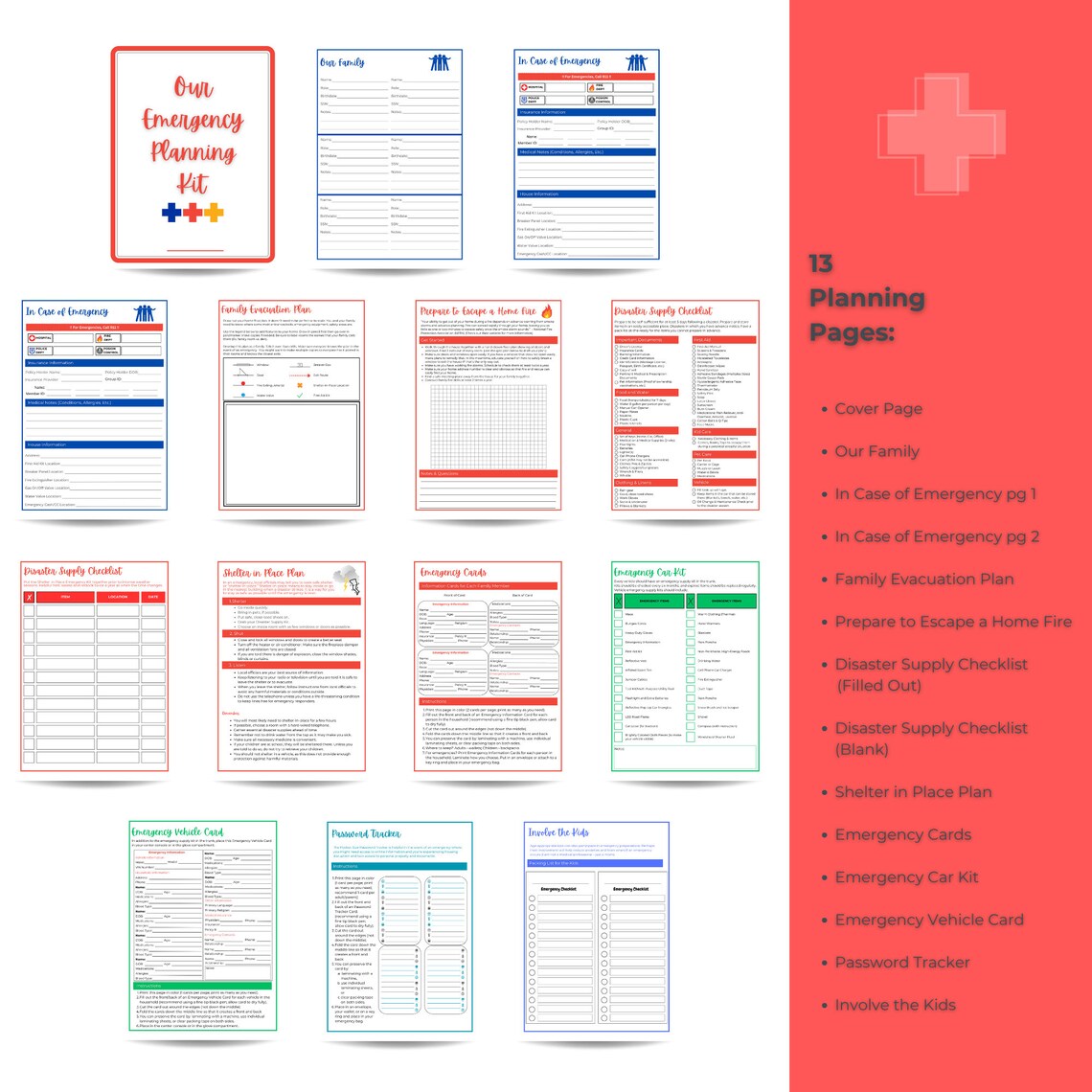Emergency Planning Binder, Emergency Planner Pages, Home Safety ...