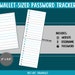Printable Password Tracker, Passwords and Notes, Organizer Binder ...