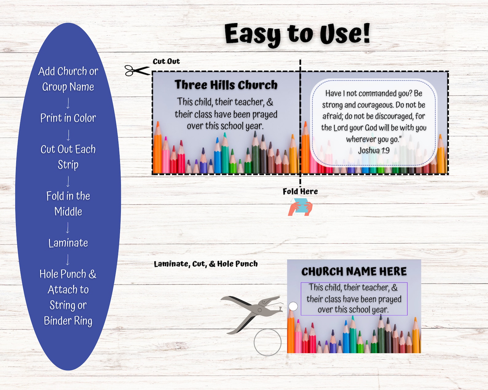 Editable Blessing of the Backpack Tag, School Year Prayer for Children ...