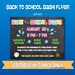 Editable Back to School Bash Flyer, School Chalkboard Colorful, End of ...