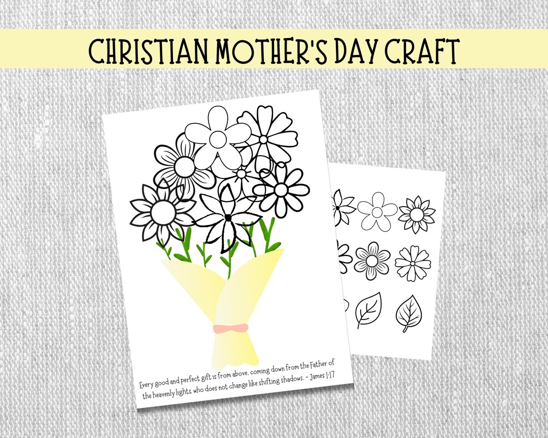 Bible Verse Christian Mother's Day Craft, Sunday School, Homeschool ...