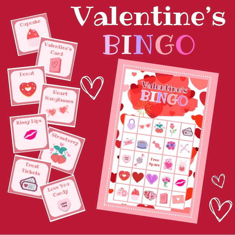 Valentine's Day Bingo Game / Classroom Party / Girl's Night in ...