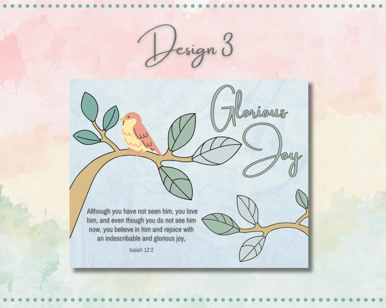 Encouraging Bible Verse Cards, Scripture Gift, Biblical, Encouragement ...