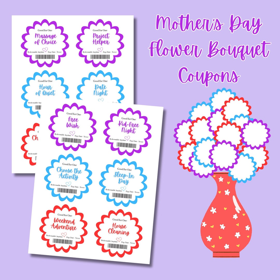 Mother's Day Flower Coupons, Unique Personal, Flowers for Mom ...