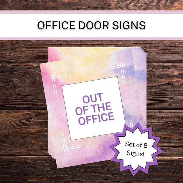 Out of Office Signs for Doors - Etsy