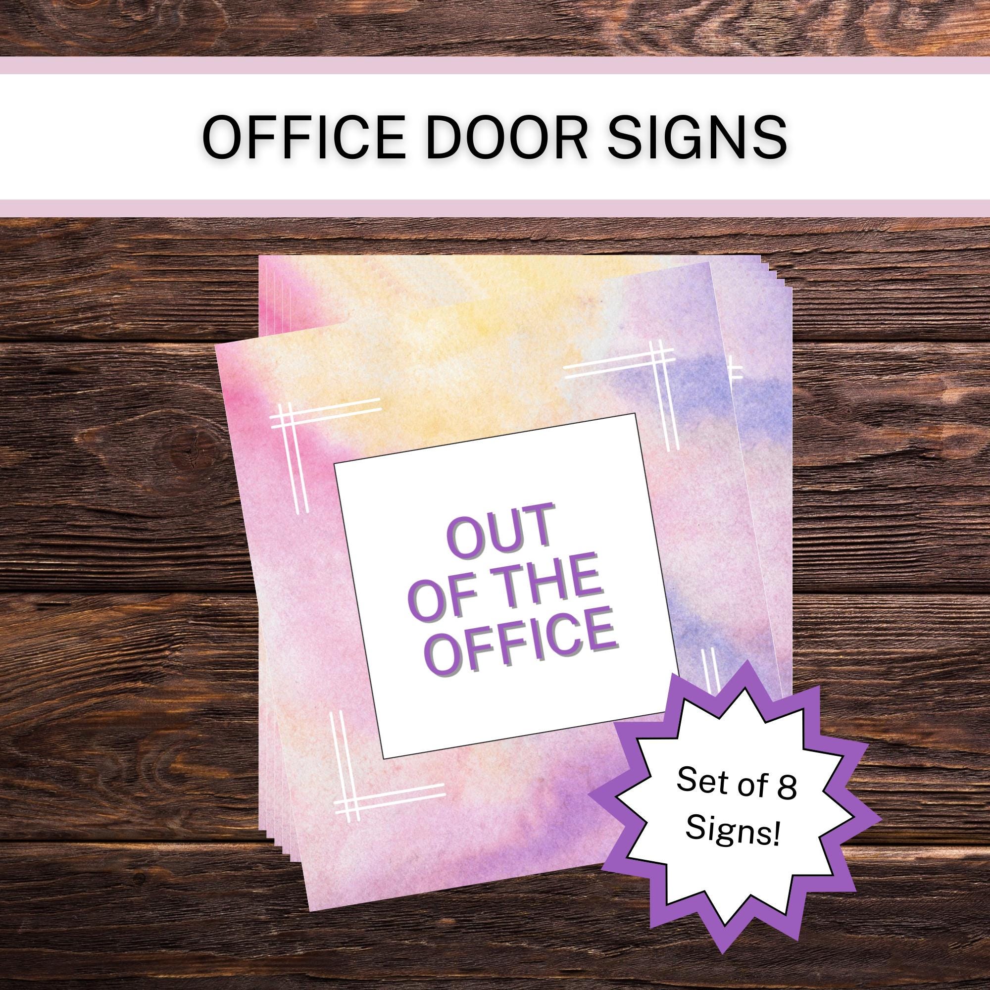 Office Signs for Door, Out of Office, on a Call, Printable, Office ...