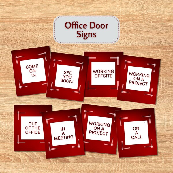 Office Door Signs in Out - Etsy