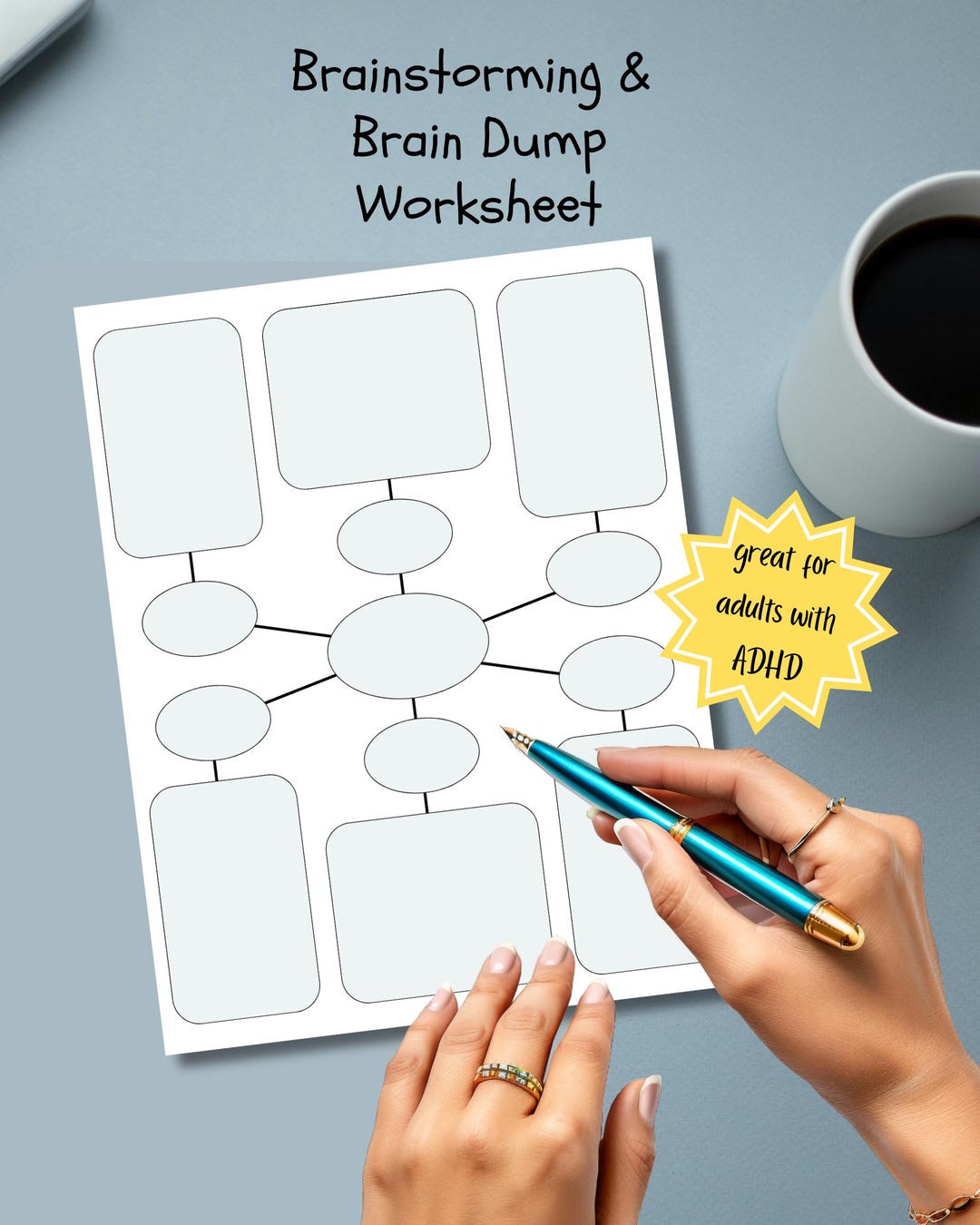Brainstorm and Brain Dump Template, ADHD, Priority Goal Setting ...