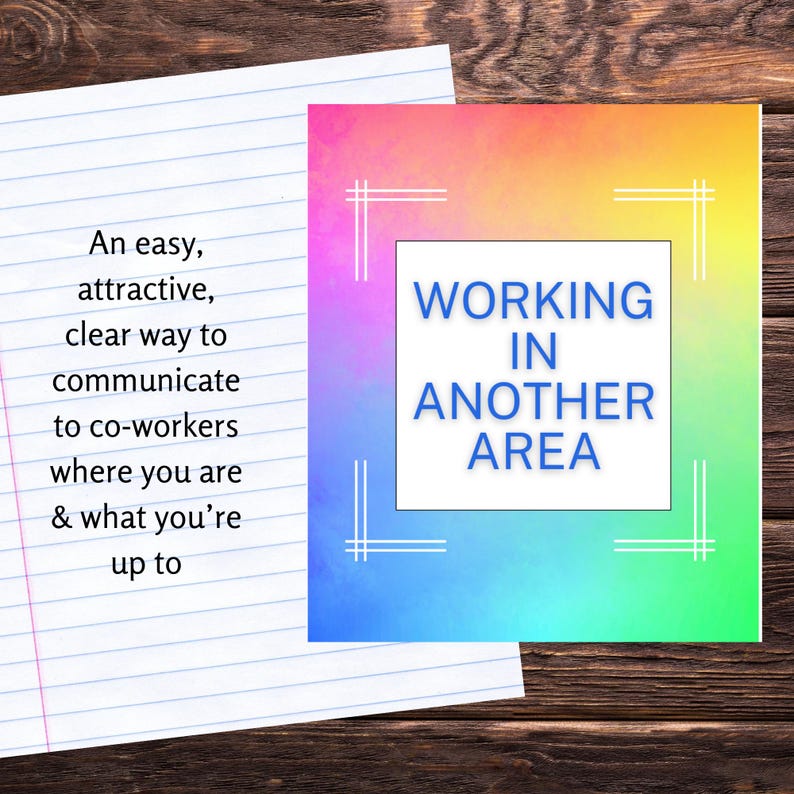 Office Signs for Door Rainbow, Out of Office, on a Call, Printable ...