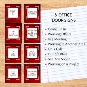 Office Signs for Door, Out of Office, on a Call, Printable, Office ...