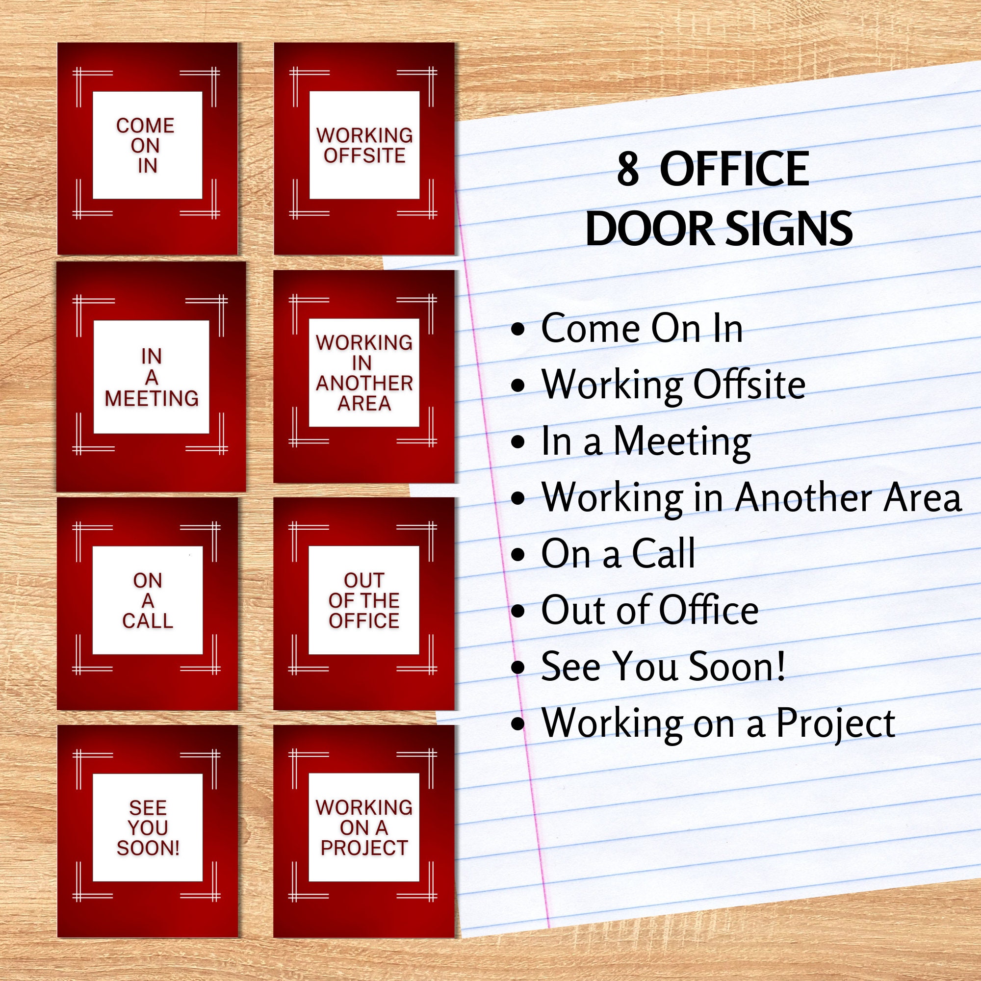 Office Signs for Door, Out of Office, on a Call, Printable, Office ...