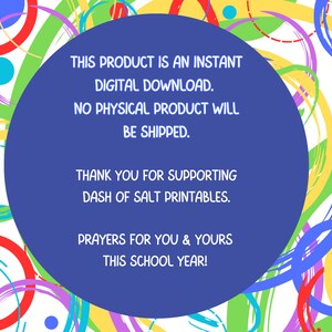 No Edit Blessing of the Backpack Tag, School Year Prayer Poem for ...