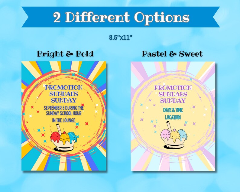 Editable Promotion Sundaes Sunday Flyer, Moving up a Grade Sunday ...