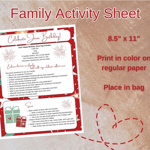 Happy Birthday Jesus Family Christmas Activity, Religious Christian ...