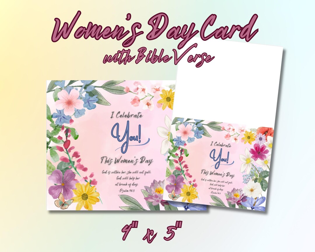Happy Women's Day Christian Faith Card, Happy International Women's Day ...