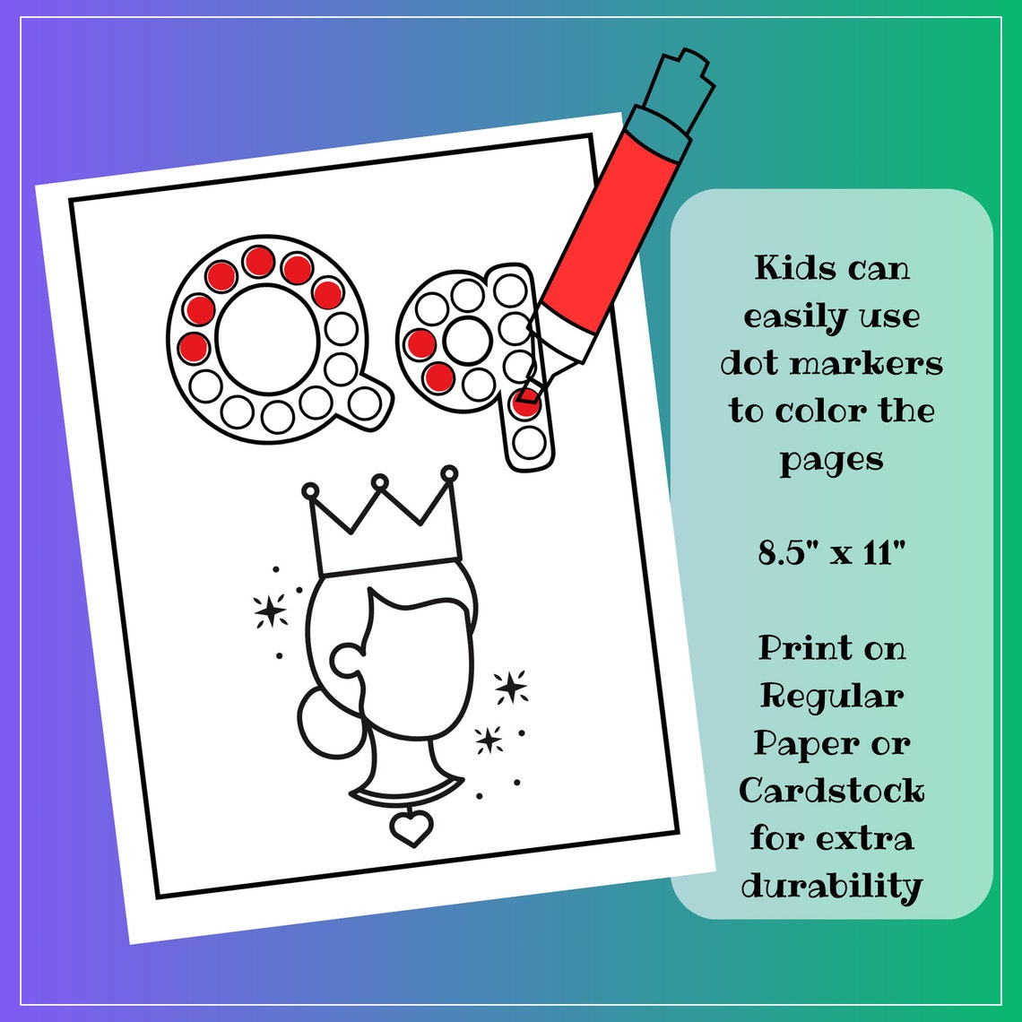 A-Z Letters Dot Marker Coloring Pages, Preschool Homeschool Camp ...