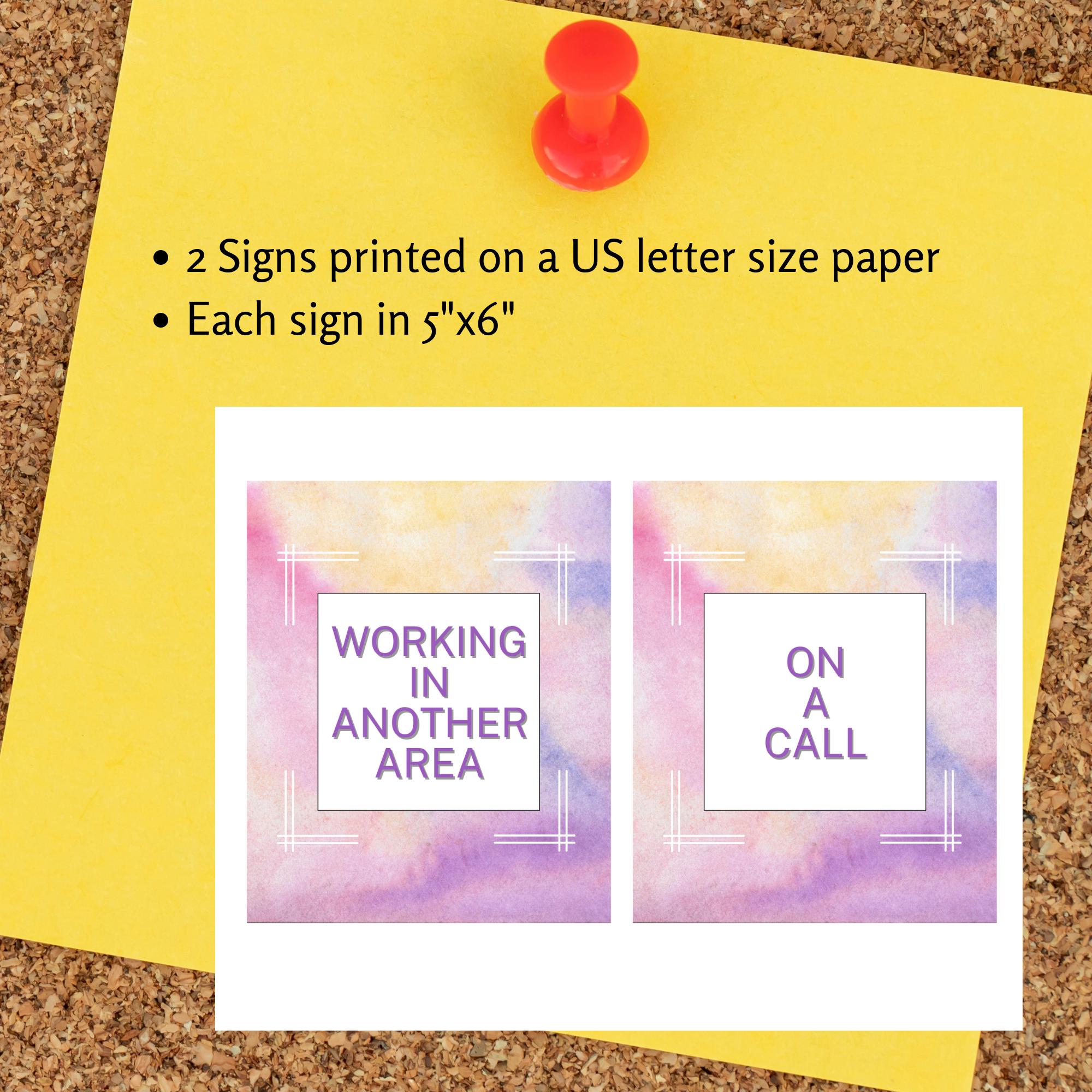 Office Signs for Door, Out of Office, on a Call, Printable, Office ...