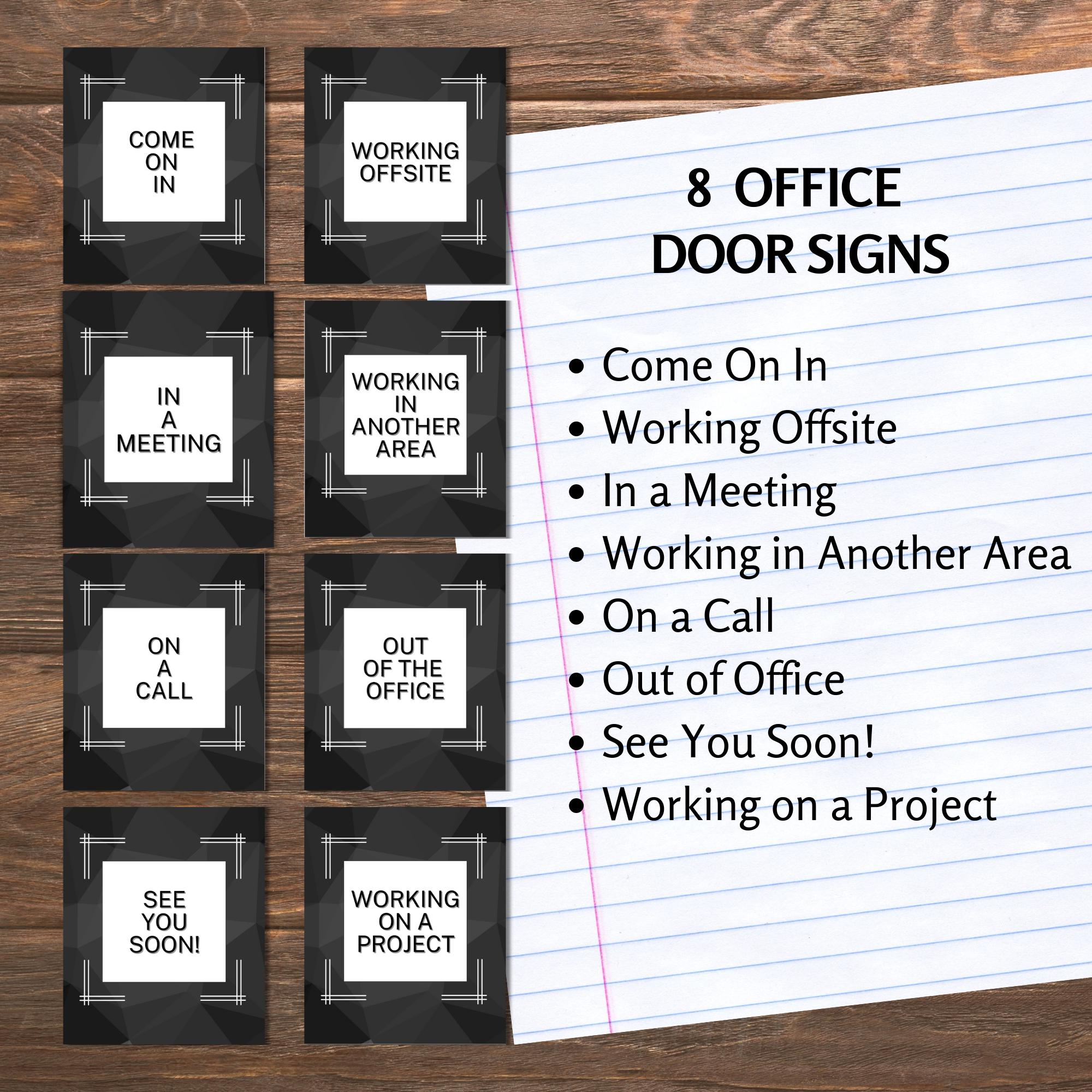 Office Signs for Door, Out of Office, on a Call, Printable, Office ...