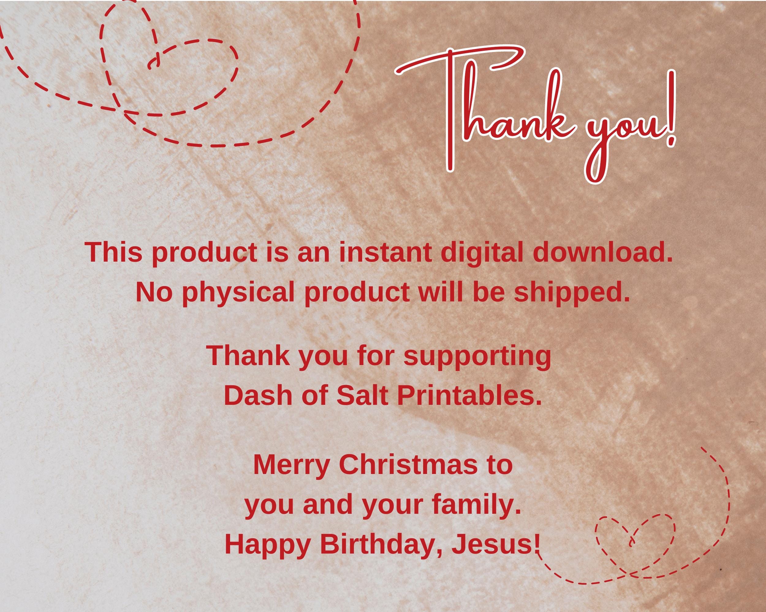 Happy Birthday Jesus Family Christmas Activity, Religious Christian ...