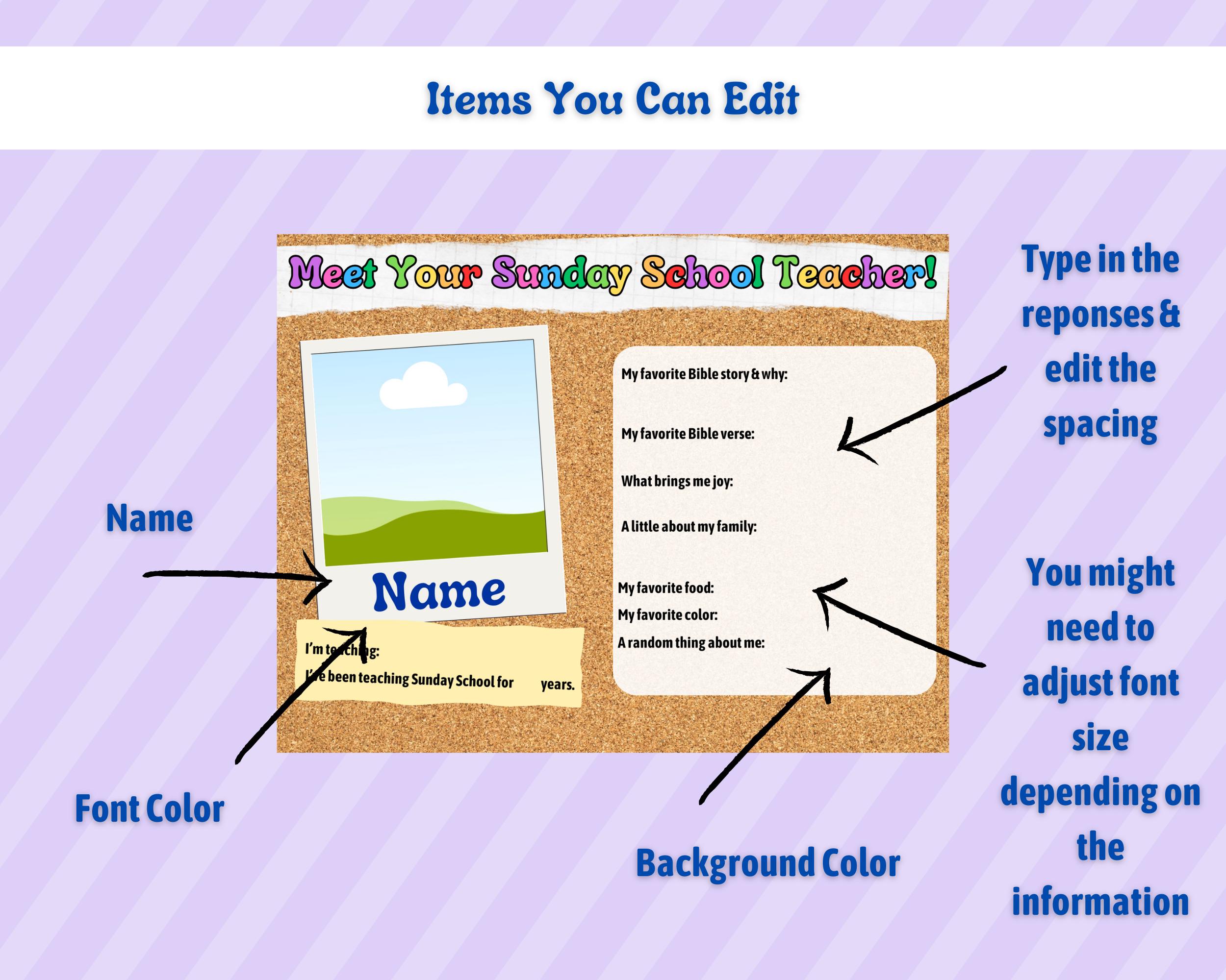 Meet Your Sunday School Teacher Bundle Kit, Church Children's Ministry ...