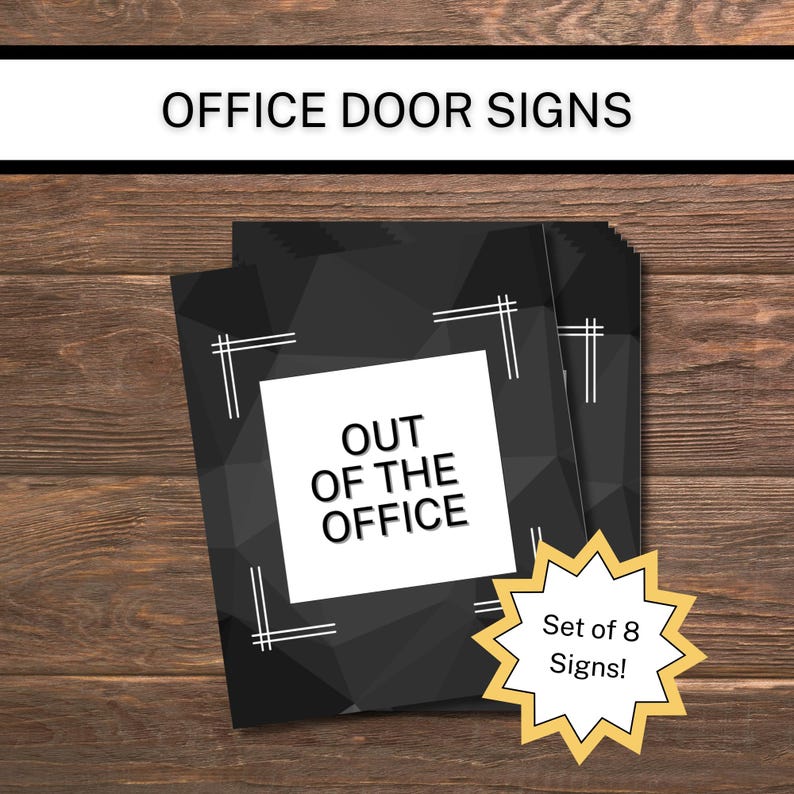 Office Signs for Door, Out of Office, on a Call, Printable, Office ...
