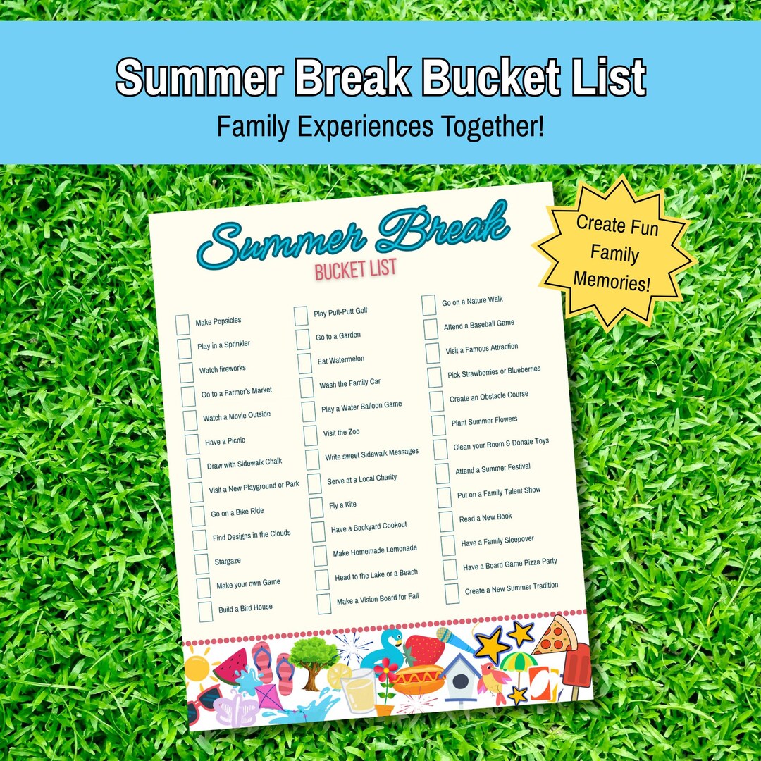 Summer Break Bucket List, Family and Kids Activities, Things to Do This ...