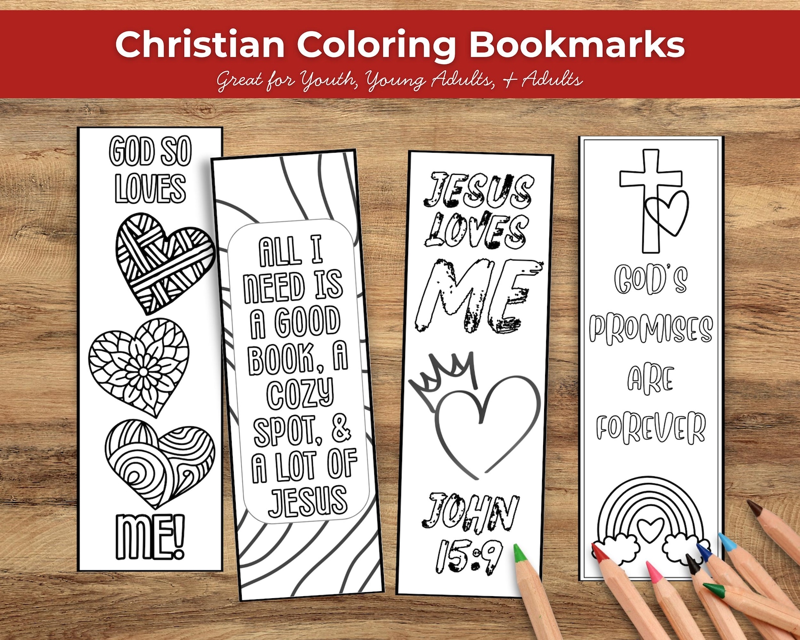 Color Your Own Christian Bookmarks, Bible Journaling, Christian Gift ...