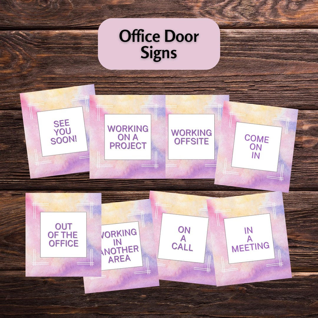 Office Signs for Door, Out of Office, on a Call, Printable, Office ...