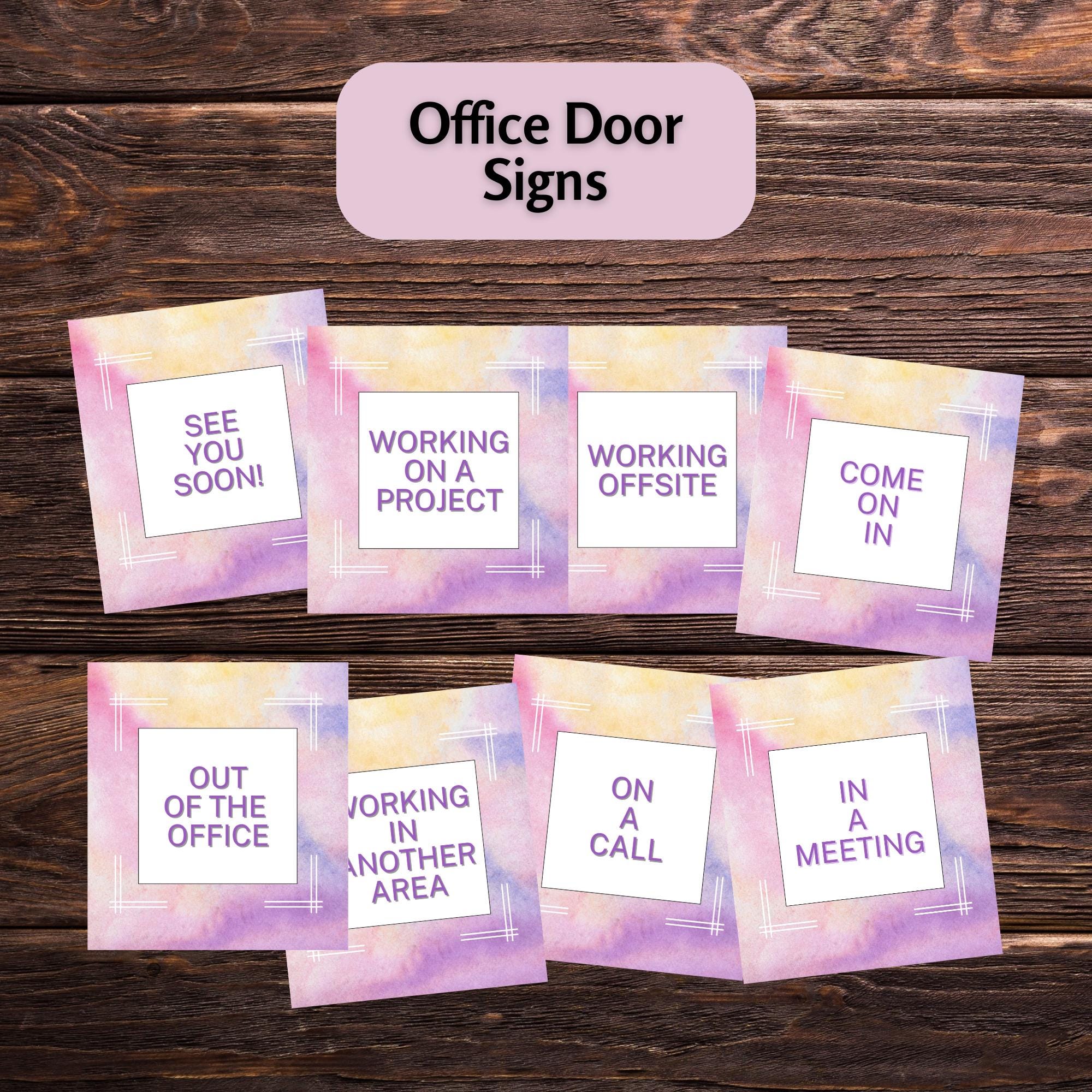 Office Signs for Door, Out of Office, on a Call, Printable, Office ...