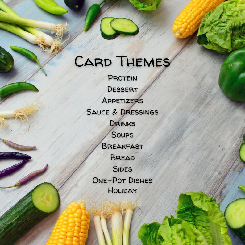 Printable 4x6 Recipe Cards, Homemade Cookbook, Easy to Use, Meal Ideas ...
