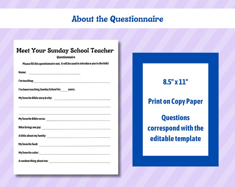 Meet Your Sunday School Teacher Bundle Kit, Church Children's Ministry ...