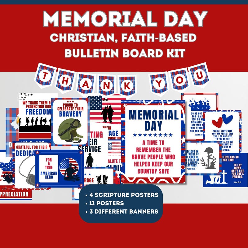 Memorial Day Church Bulletin - Etsy