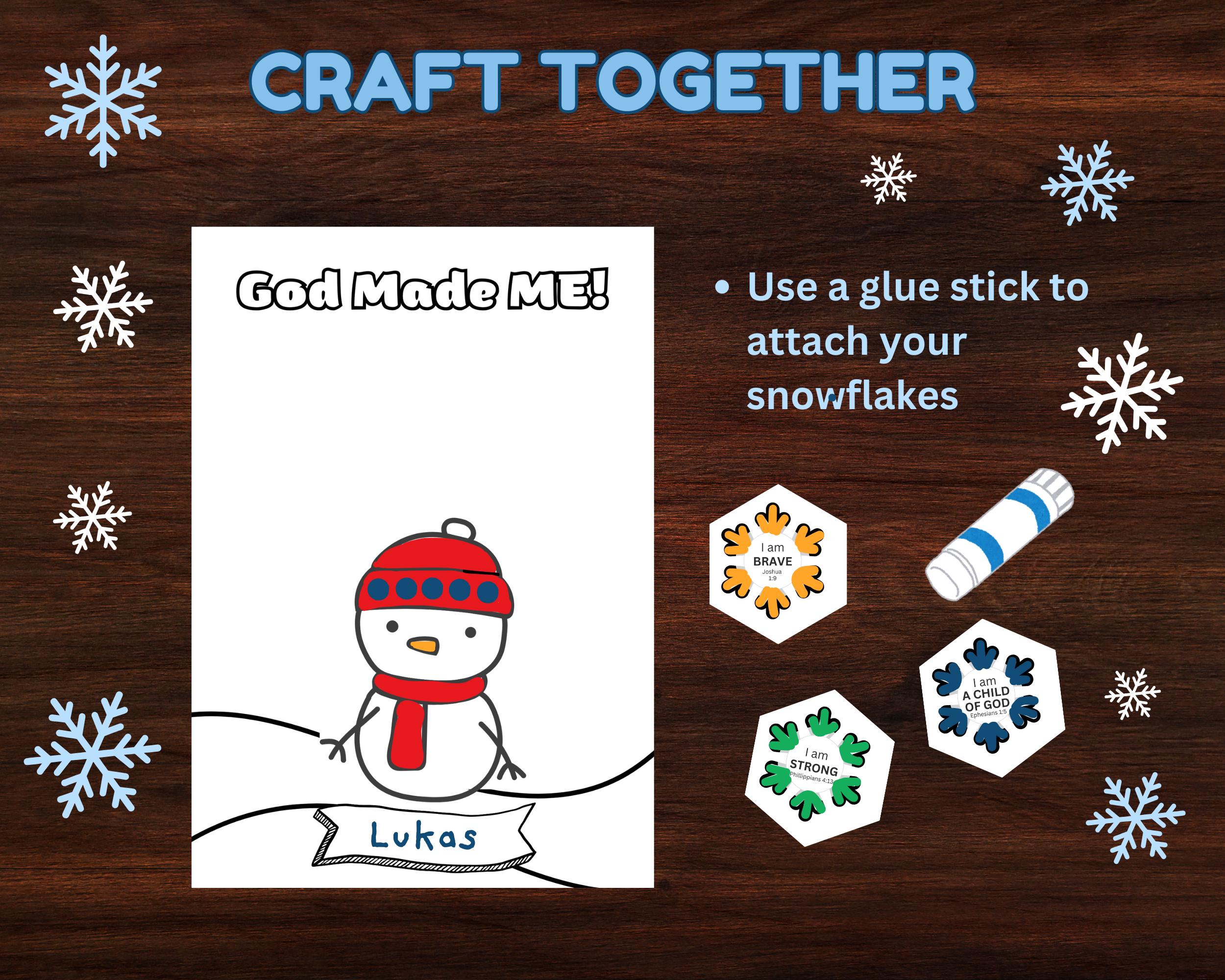Bible Verse Christian Winter Craft Activity, Sunday School, Homeschool ...