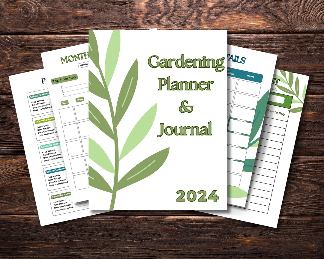 Printable Gardening Planner and Journal, Plant Tracker, Plant Care ...