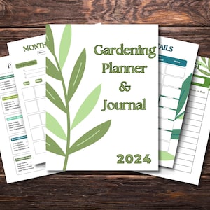 Printable Gardening Planner and Journal, Plant Tracker, Plant Care ...