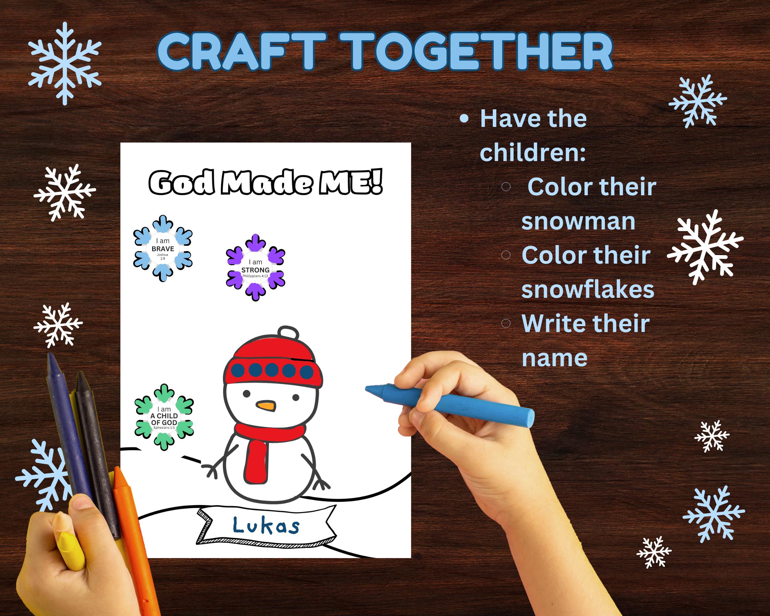 Bible Verse Christian Winter Craft Activity, Sunday School, Homeschool ...