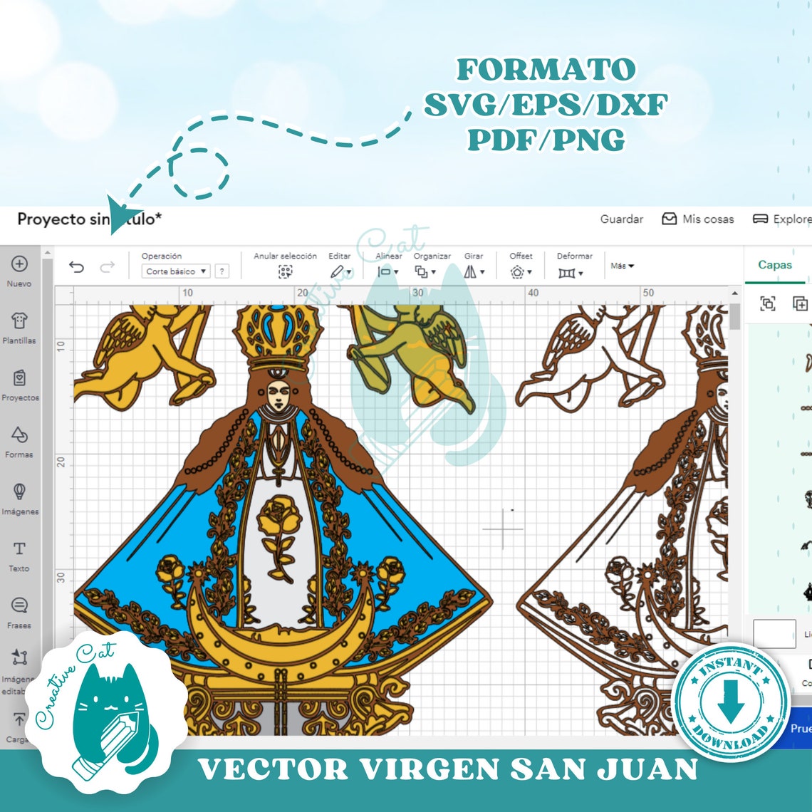 Virgen de San Juan de los Lagos SVG Descarga Instantánea - Etsy México