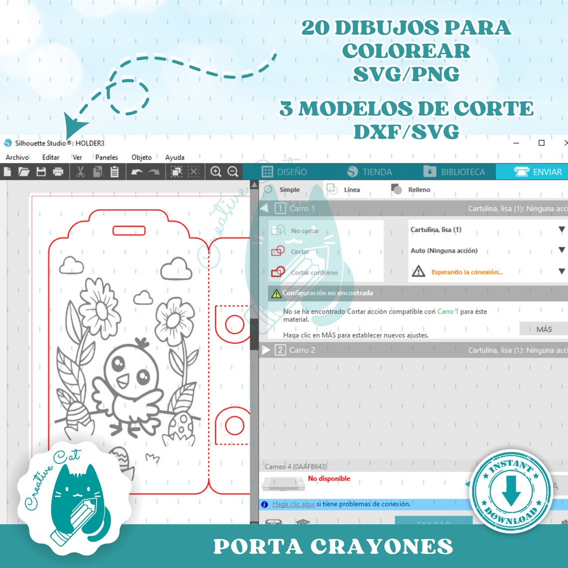 Porta Crayones para Colorear, Día del niño , 20 Dibujos y 3 tipos de ...
