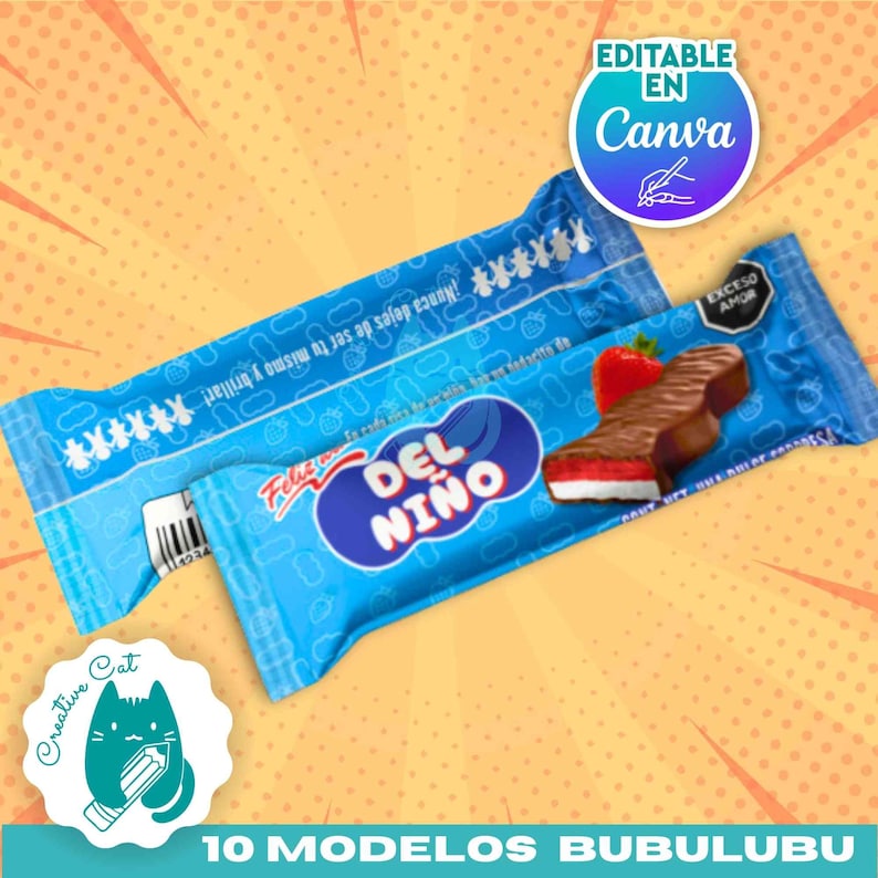 Editable Candy Wrapper Label Canva Template Instant Download - Etsy UK