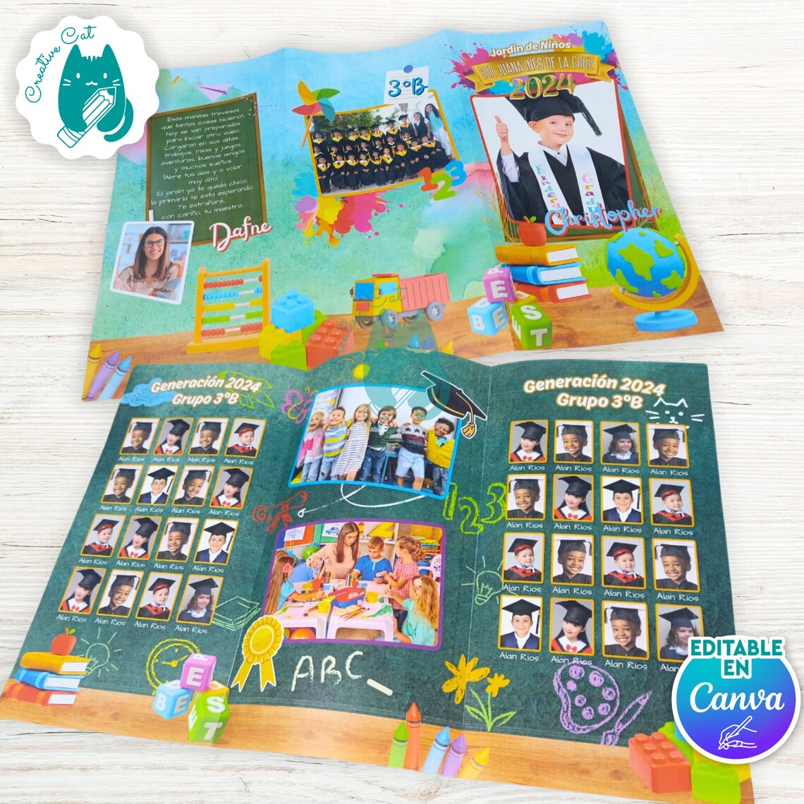 CANVA TEMPLATE Kindergarten Graduation Yearbook Album - Etsy UK