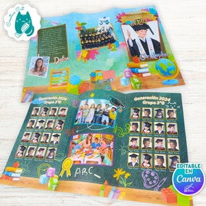 Kindergarten Graduation Yearbook Album CANVA TEMPLATE - Etsy UK