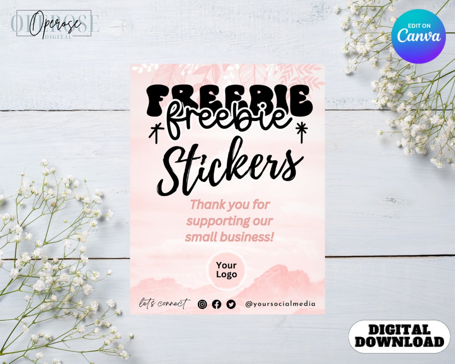 Small Business Freebie Insert Card Editable in CANVA /freebie Card ...