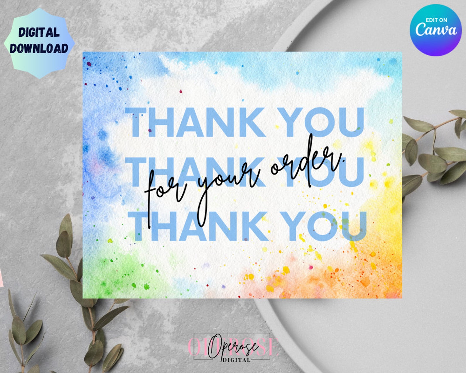 Small Business Thank You Insert Card Editable in CANVA /insert Card ...