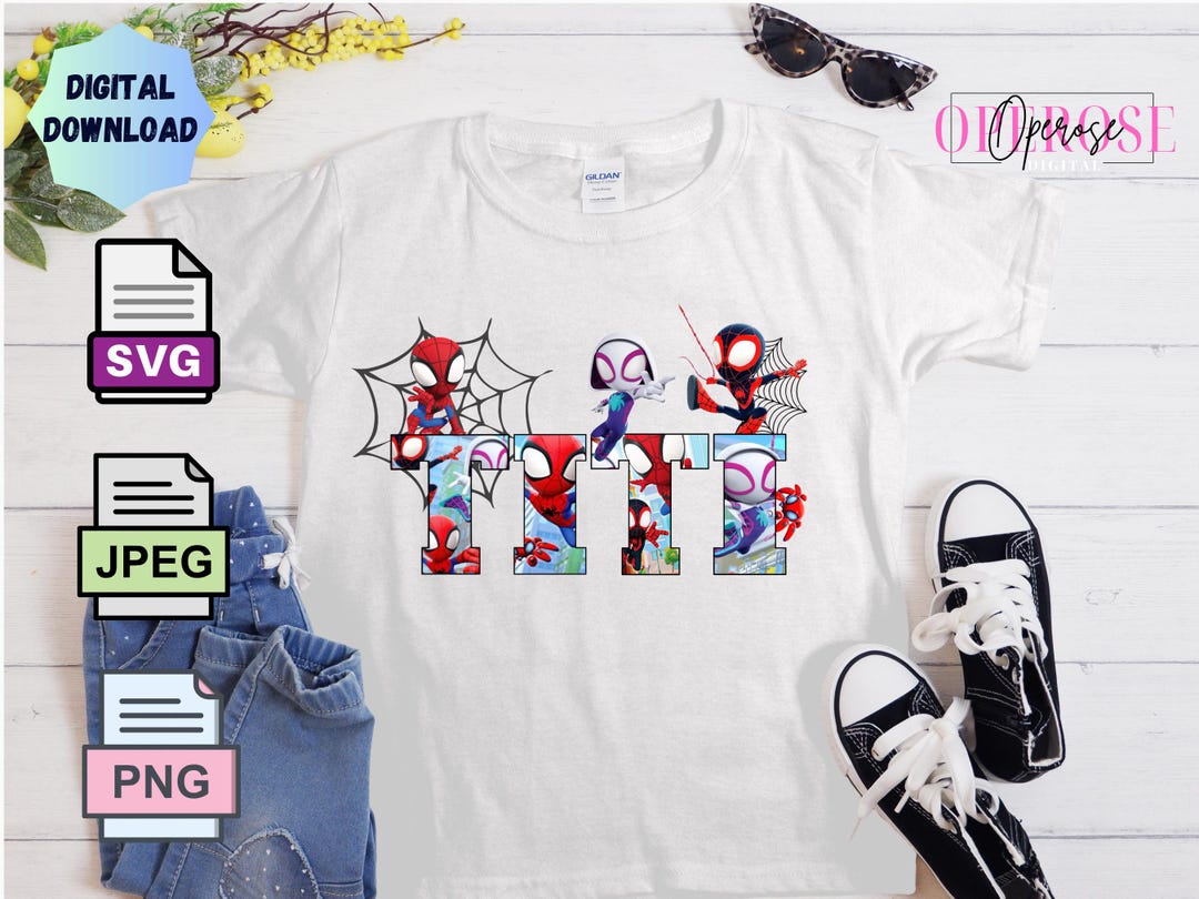 Digital Spidey Titi Tee Design/spidey Titi Svg/spidey Titi Png/spidey ...