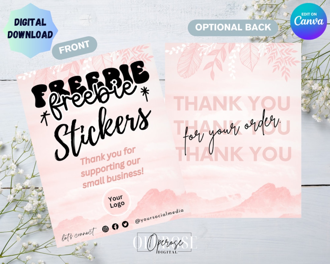 Small Business Freebie Insert Card Editable in CANVA /freebie Card ...