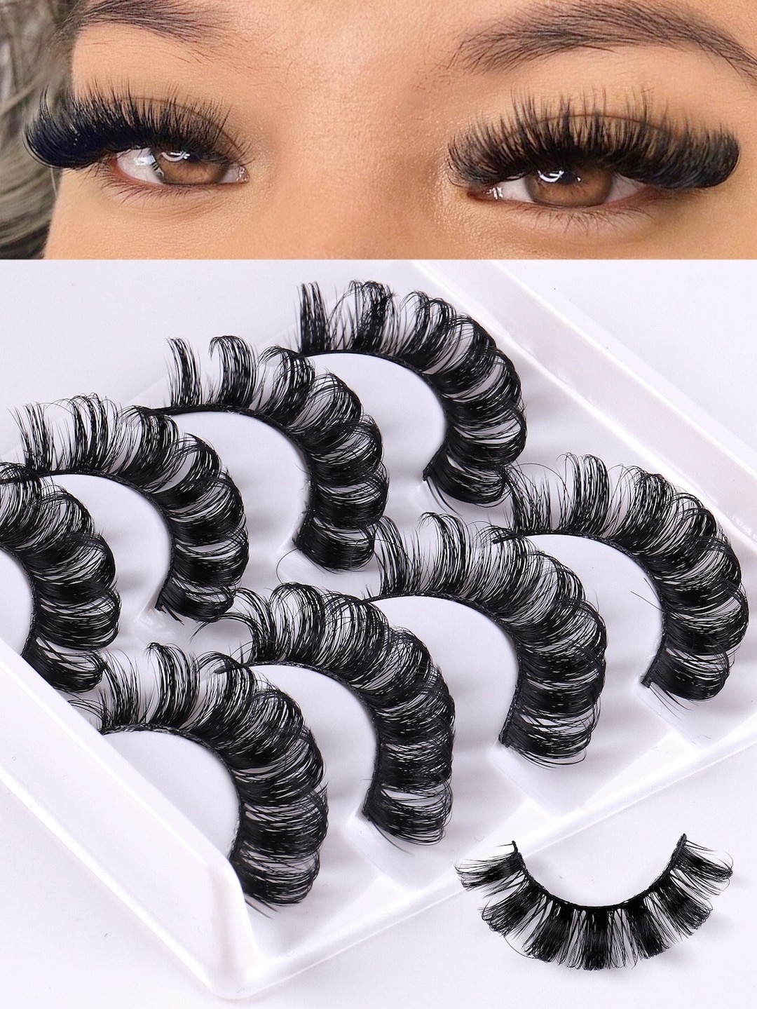 4 Pairs Eyelashes Extra Long - Etsy