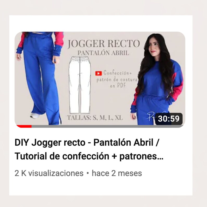 Straight Pants Pattern, PDF Sewing Pattern Sizes S, M, L and XL Instant ...